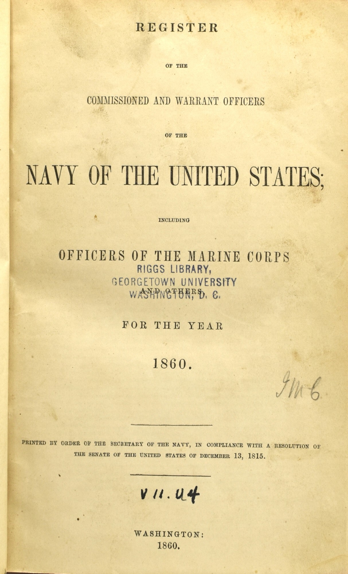 REGISTER OF THE COMMISSIONED AND WARRANT AND VOLUNTEER OFFICERS OF THE ...